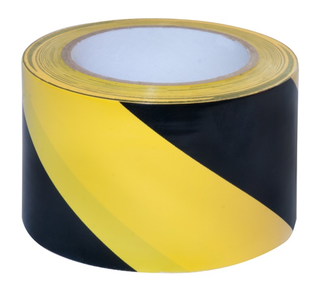 Cinta demarcatoria Amarillo Negro 75mm x 33mt